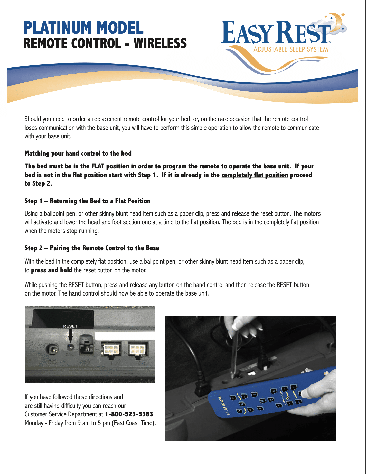 Easy Rest Adjustable Bed Troubleshooting - Genesis Warranty Solutions